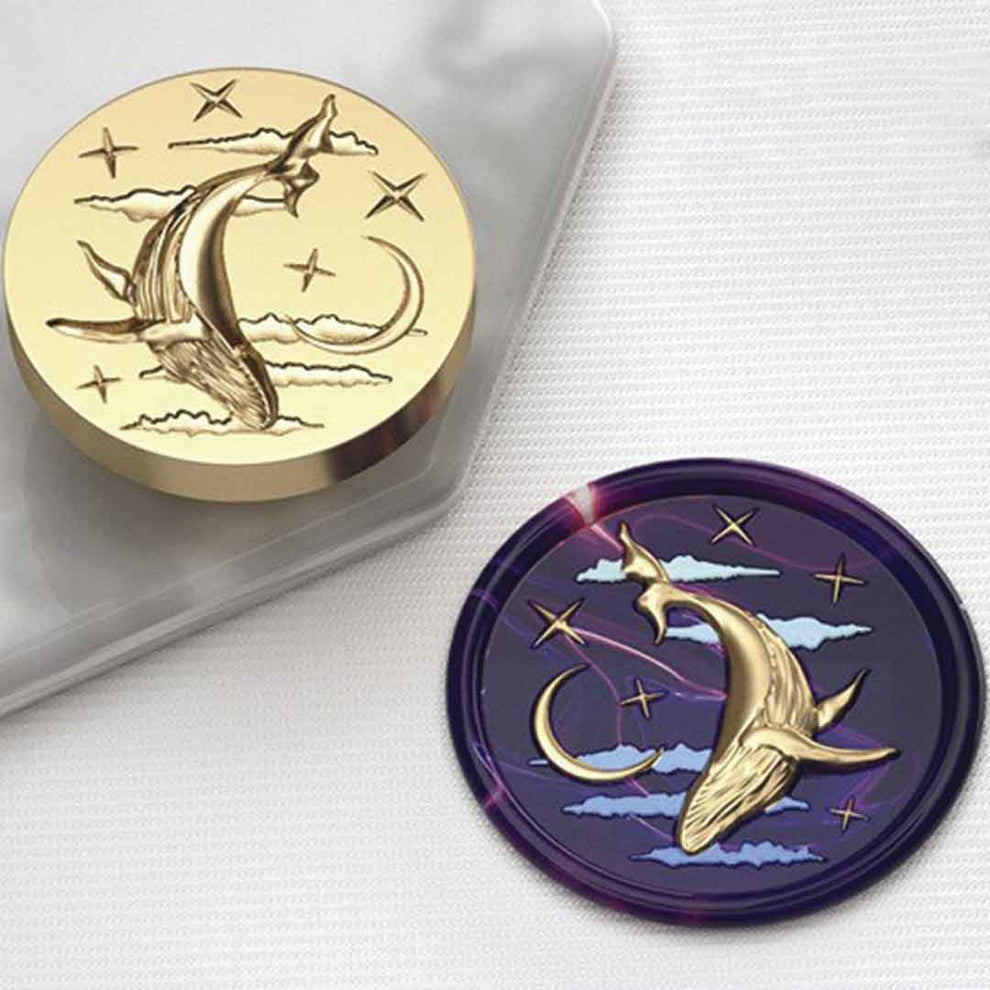 Sello ballena luna – Cera y Sellos